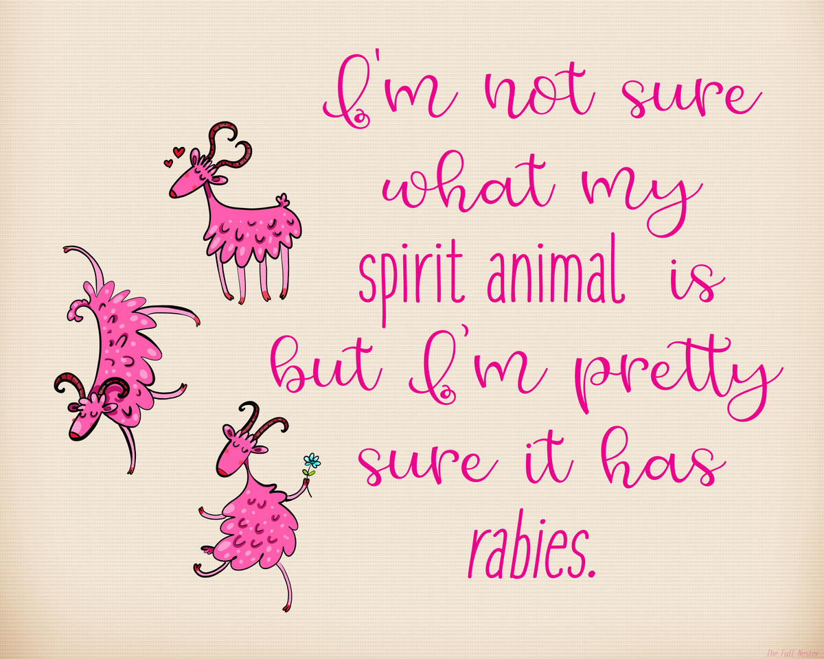 Spirit Animal printable – The Full Nester Printables